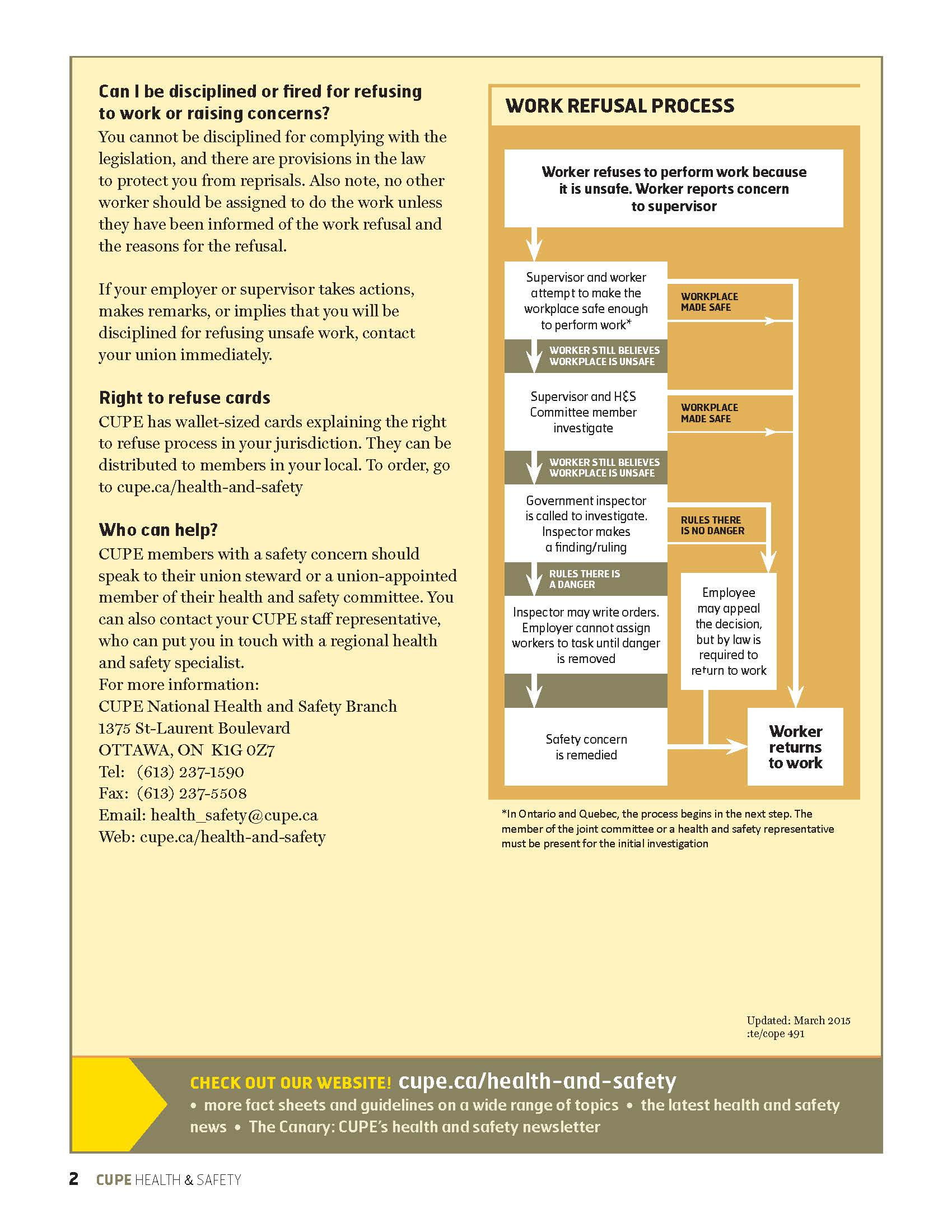 Health & Safety/WSIB/RTW/IW - CUPE 5678